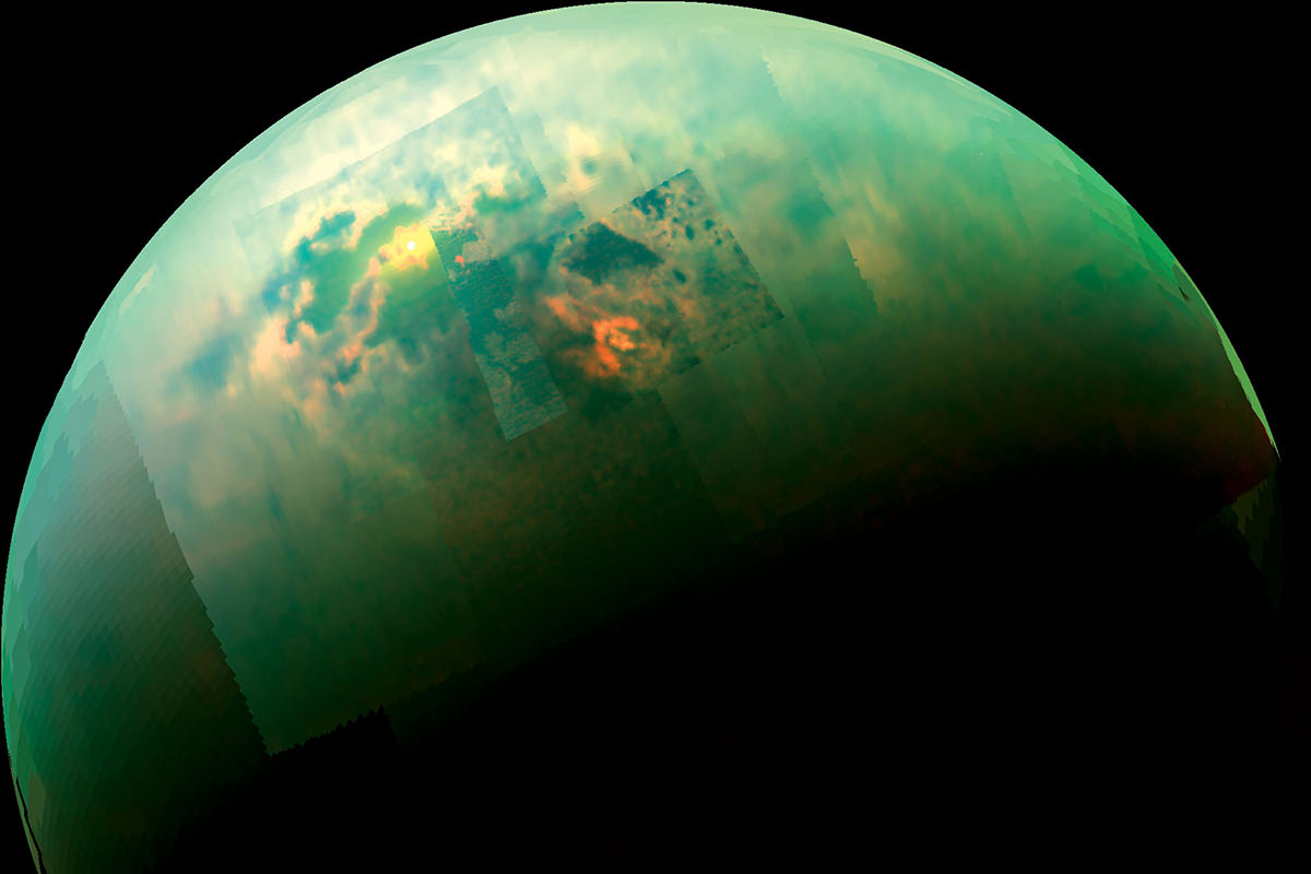 Saturn's largest moon Titan could have sun-warmed swirling seas | New Scientist
